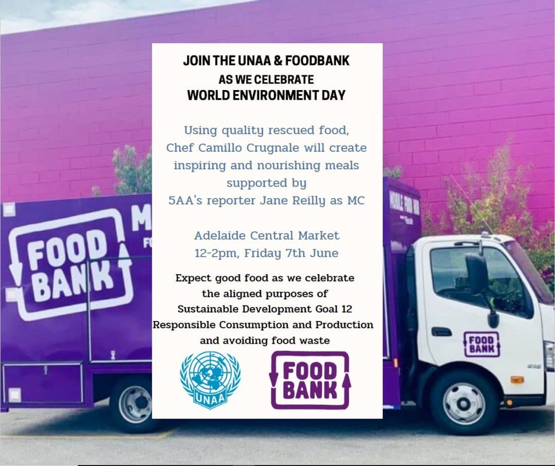 UNAA & Foodbank celebrate World Environment Day - Adelaide Central ... UNAA & Foodbank celebrate World Environment Day - Adelaide Central ...