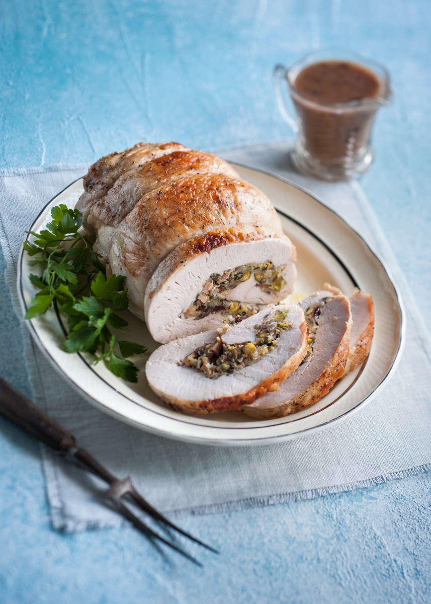 Festive Cranberry, Smoked Bacon & Pistachio Turkey Roll - Adelaide ...