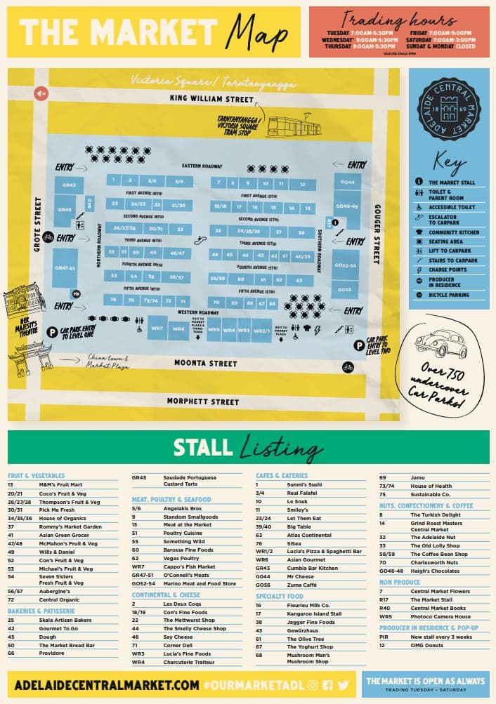 Market Map - Adelaide Central Market: The City of Adelaide's premier ...