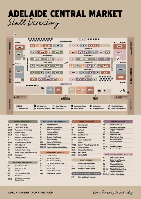Market Map - Adelaide Central Market: The City of Adelaide's premier ...