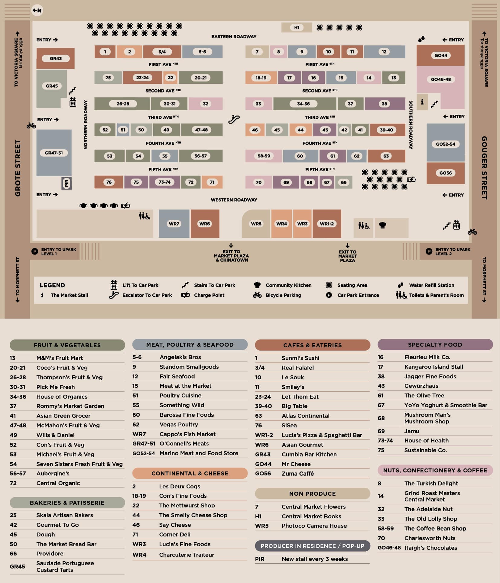 Market Map - Adelaide Central Market: The City of Adelaide's premier ...
