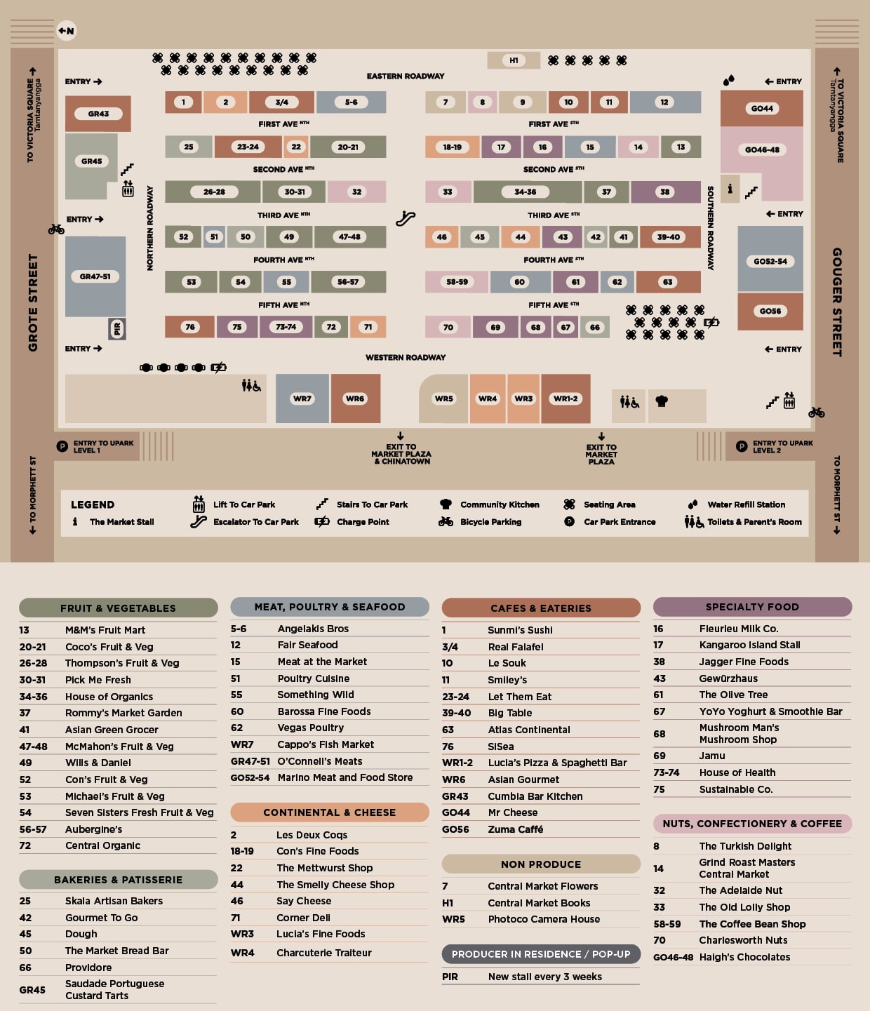 Market Map - Adelaide Central Market: The City of Adelaide's premier ...