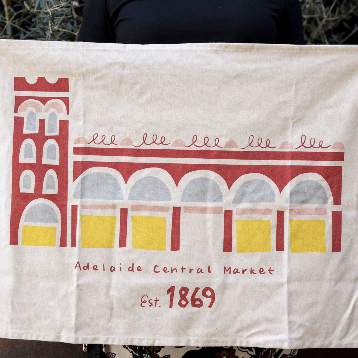 Tea Towel - Facade - Adelaide Central Market: Home to over 70 traders ...