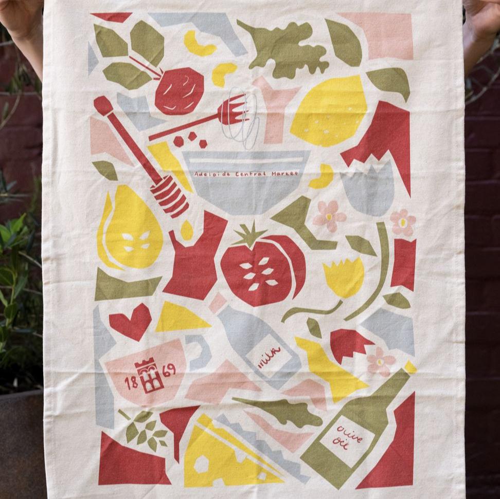Tea Towel - Produce - Adelaide Central Market: Home to over 70 traders ...